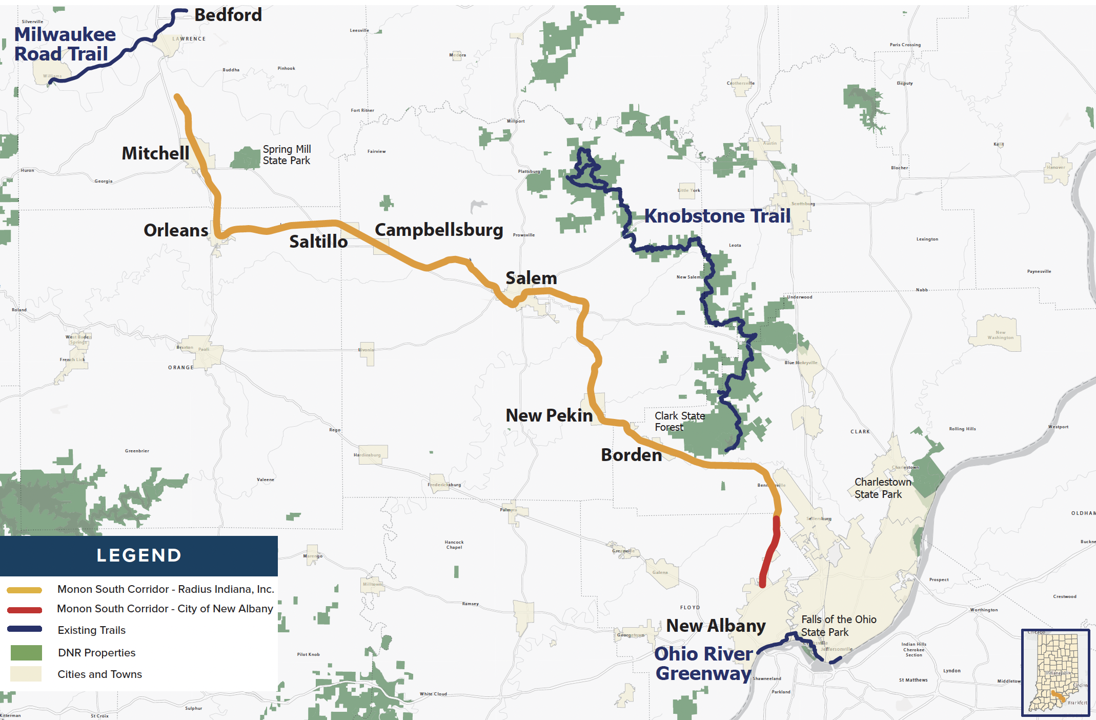 Monon South Freedom Trail — New Albany City Hall